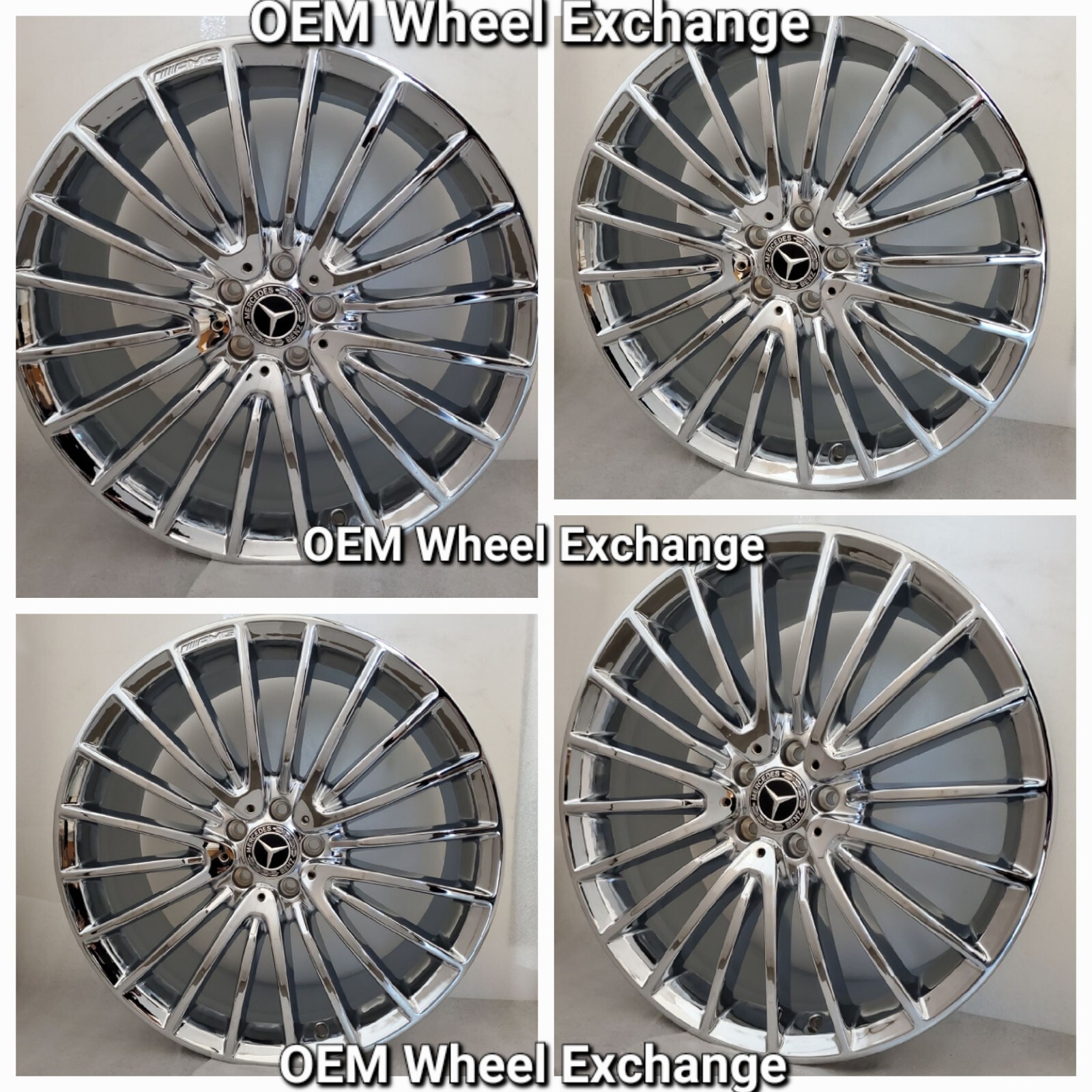 Original 21" Mercedes OEM AMG S580 S560 S550 Maybach Chrome Wheels Rims ...
