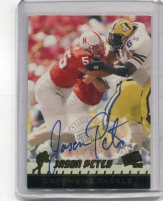 1998 Press Pass - JASON PETER - Autograph - NEBRASKA CORNHUSKERS | eBay