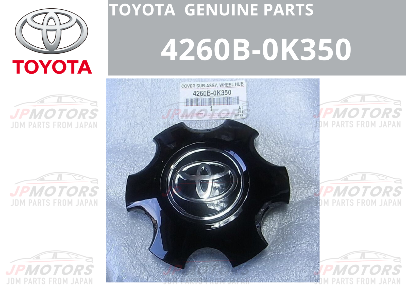 TOYOTA Genuine HILUX GUN125 GR SPORTS Wheel Center Cap BLK JDM 4260B ...