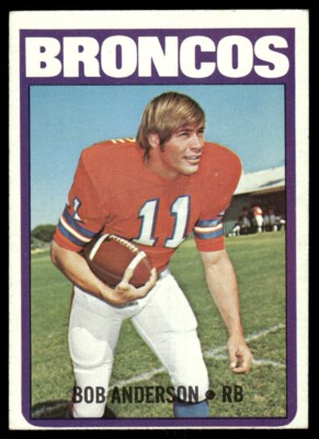 1972 Topps Football Card Bob Anderson Denver Broncos #154 EX | eBay