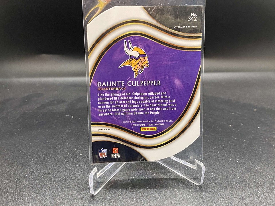 Daunte Culpepper 2020 Select Field Level White Die Cut Prizm #342 ...