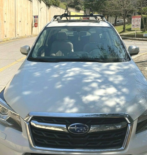 Fits SUBARU FORESTER 2014-2019 Roof Rack Cross Bars Rails Alu BLACK SET ...