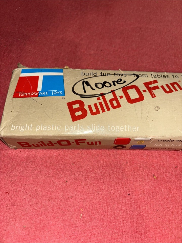 VINTAGE TUPPERWARE TOYS, 1965 BUILD-O-FUN SET WITH INSTRUCTIONS | eBay