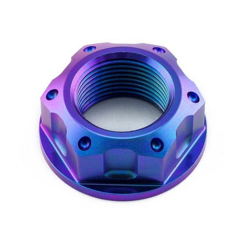 Yamaha YZ450F/YZ250F Titanium Rear Axle Nut by ProBolt - Purple Grade 5 ...