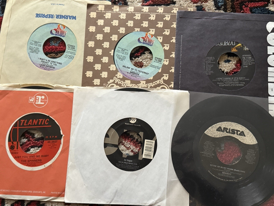 LOT OF (50) 45 RPM RECORDS 1970'S-90'S DISCO, R&B,HIP HOP,RAP RECORD ...