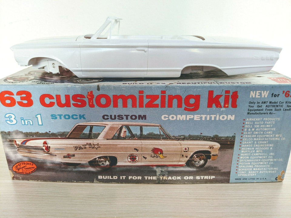 VERY RARE! VINTAGE *ORIGINAL AMT 1963 MERCURY MONTEREY CONV Model Kit ...