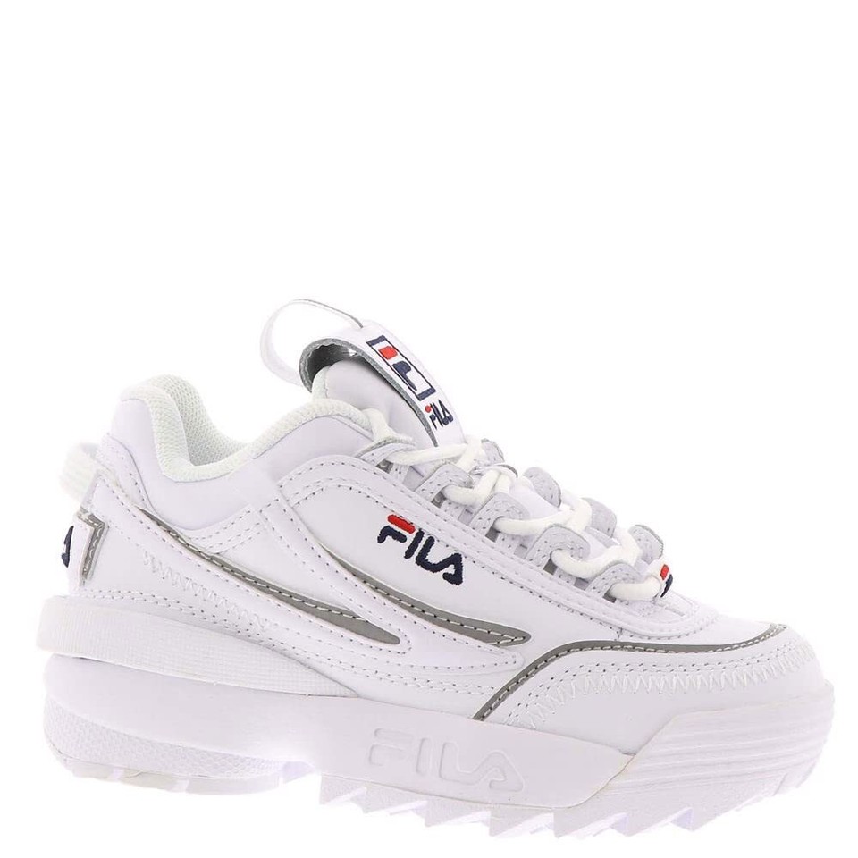 Fila Disruptor II EXP PS Girls' Toddler-Youth Sneaker, White/Fila Navy ...