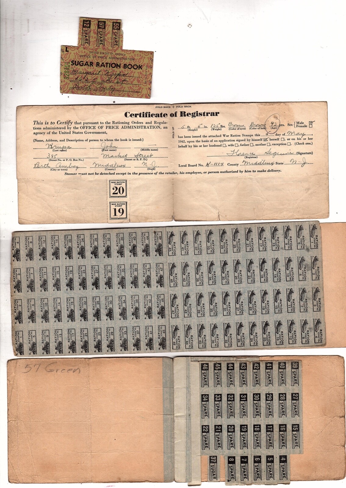 VINTAGE WORLD WAR II WWII WW2 RATION BOOKS LOT of 16 1942 US ARMY ...