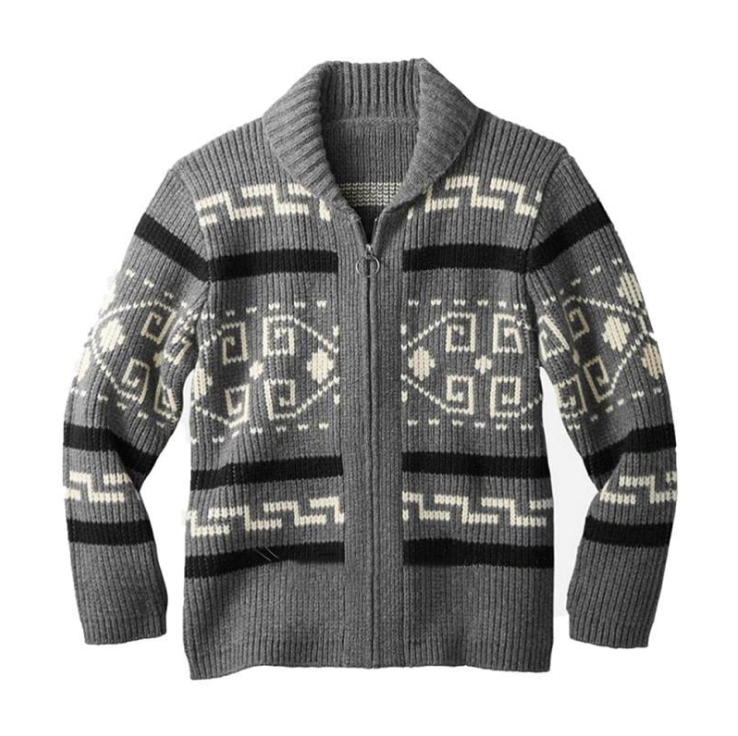 Man's Big Lebowski Cardigan Zip Up Knit Jeffery Adult Movie Costume ...