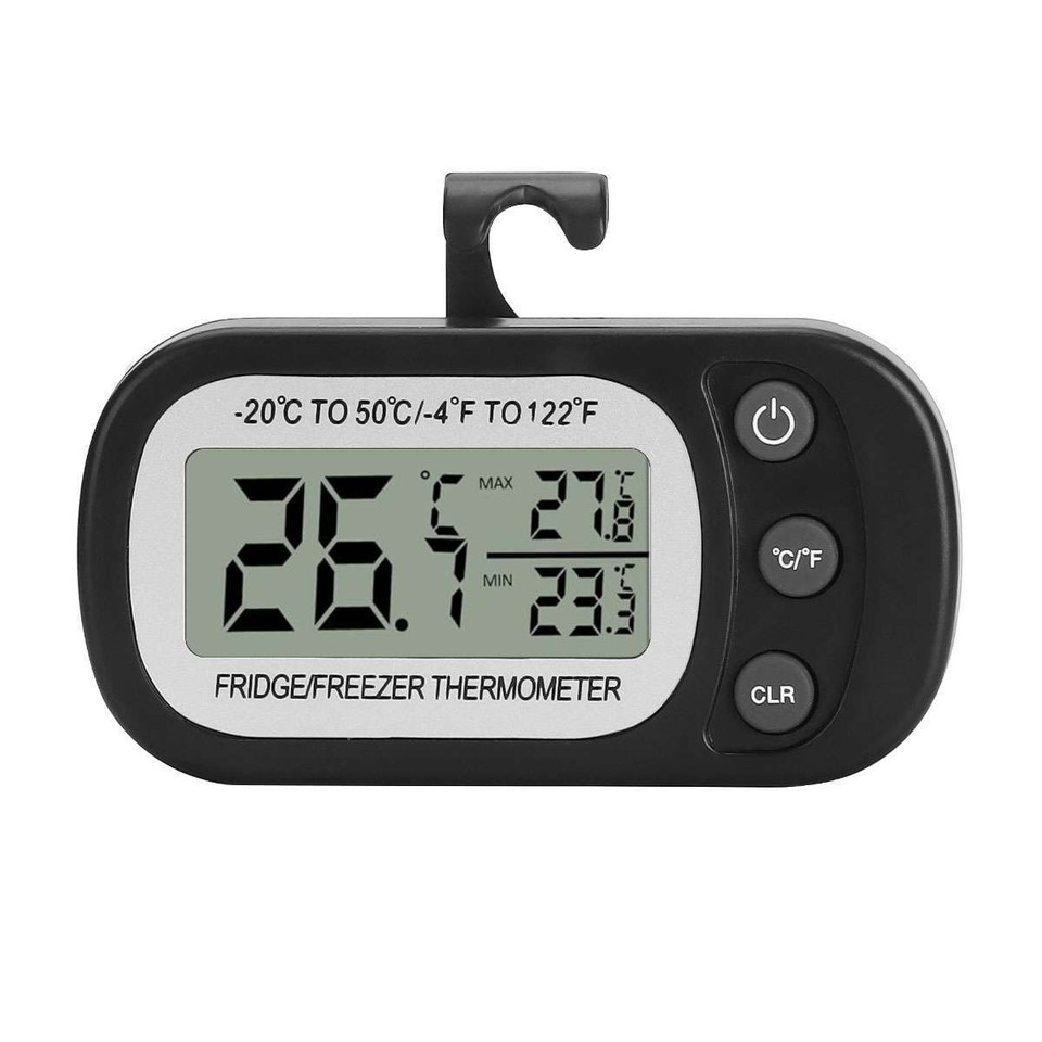 2x Magnetic Digital Refrigerator Freezer Thermometer Fridge Large LCD ...