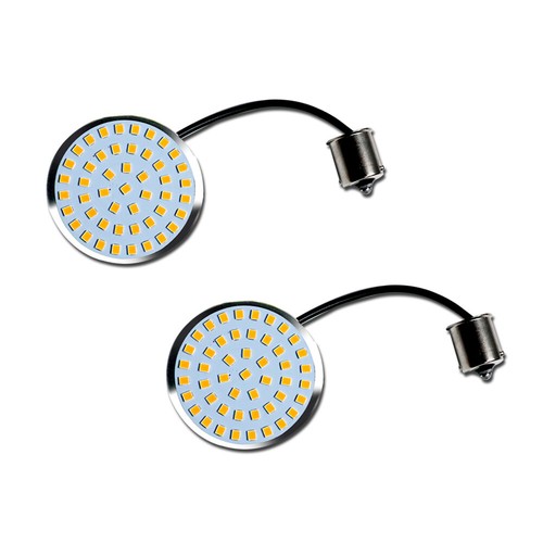 1156 LED Bullet Style Turn Signal Amber Light Inserts For Harley ...