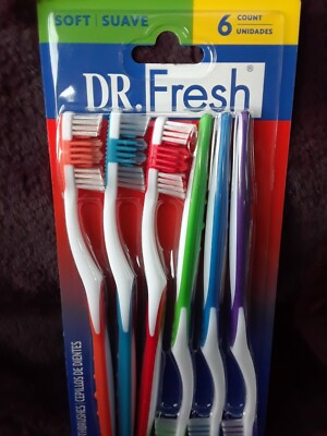 6 Pack soft Dr. Fresh Toothbrushes | eBay