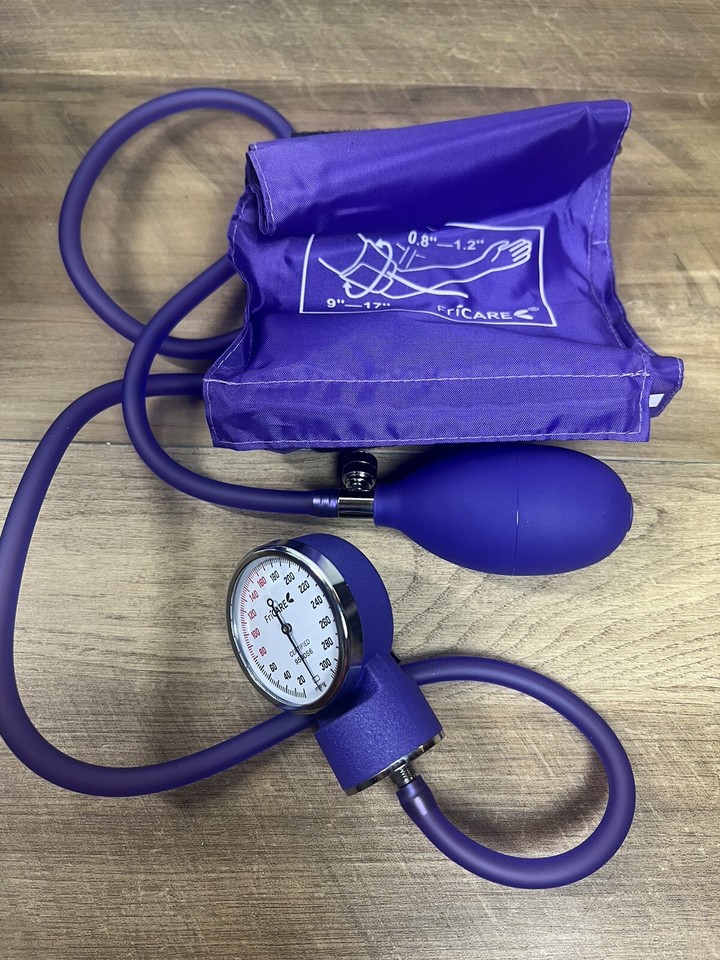 Aneroid Sphygmomanometer manual blood pressure BP cuff Monitor Purple ...