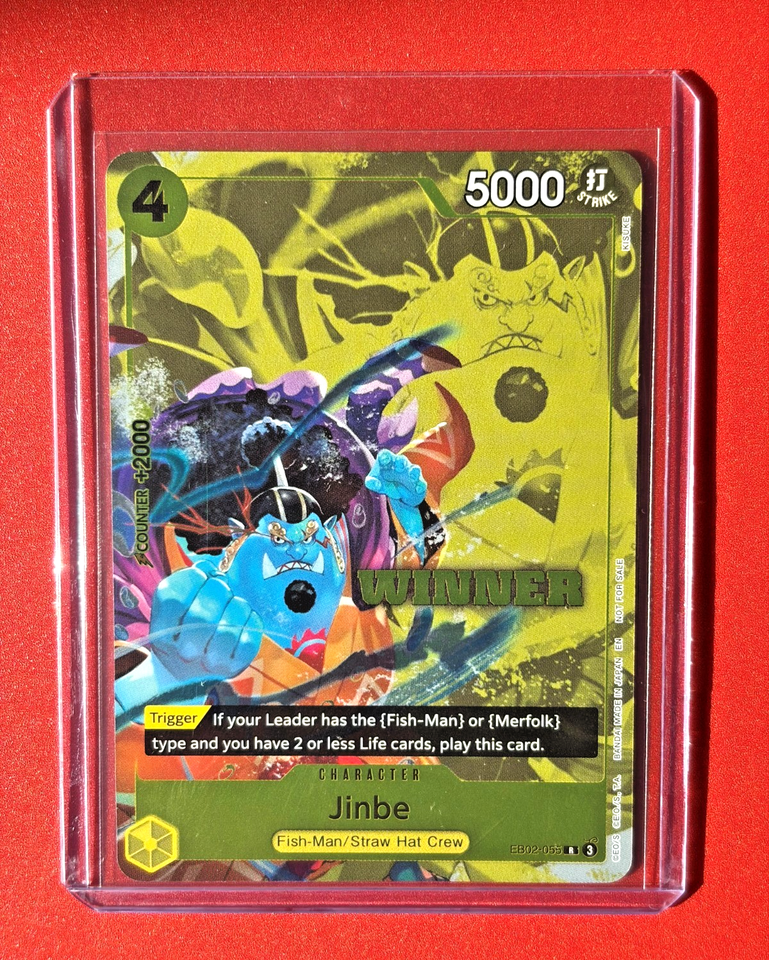 One Piece Winner Card Jinbe Winner Pack 2025 Vol 3 Foil EB02-055 R ...
