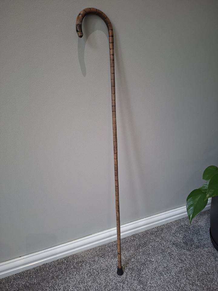 Vintage Bamboo Cane Walking Stick Slim Elegant Cane Lightweight But ...