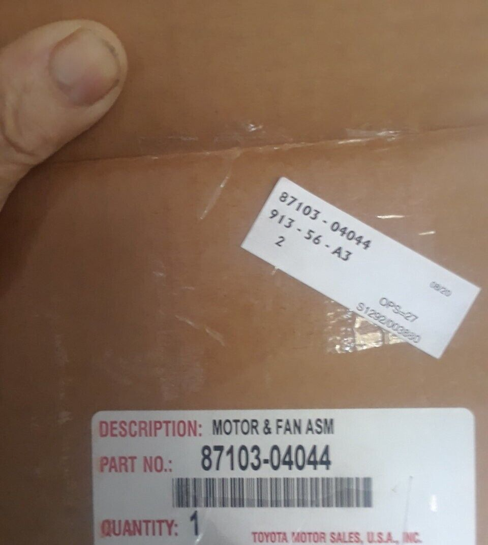 Genuine Toyota 87103-04044 Motor Sub-Assembly, Blow for Tacoma 2005 ...