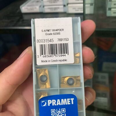 10pcs/Box PRAMET S-APMT1604PDER 8230S CNC Milling Blade Carbide Inserts ...