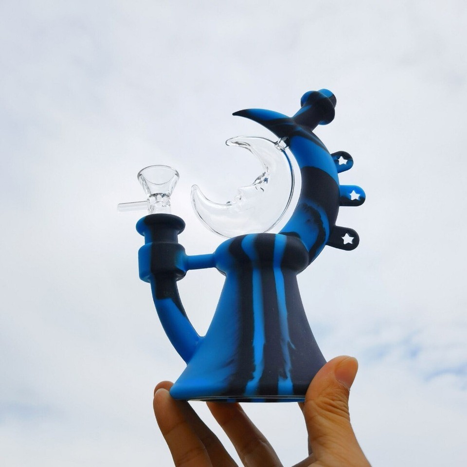 1x Smoking Hookah Moon Teapot Bong Shisha Silicone Water Pipe Bongs ...