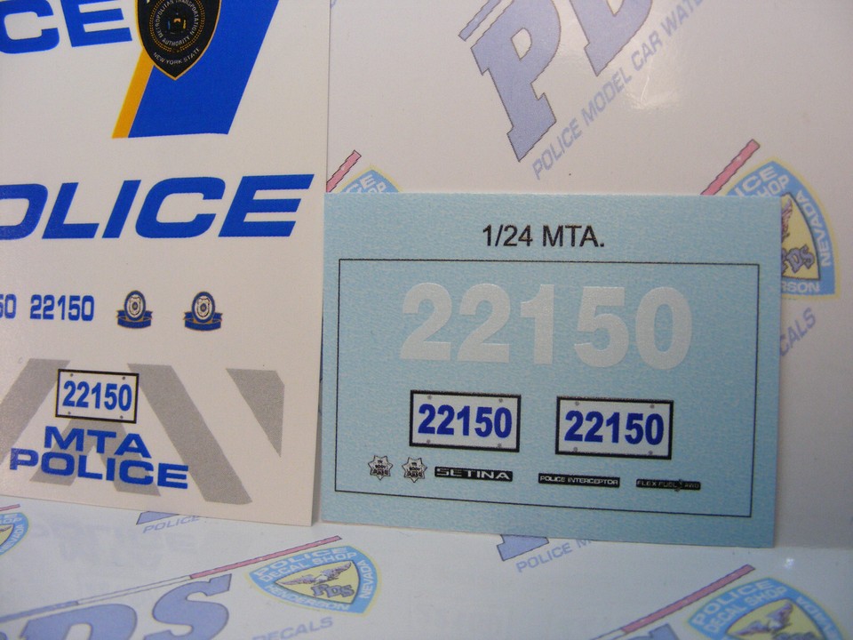 MTA NY Police 1:24 Water Slide Decals Fits Motormax 2022 Explorer. New ...