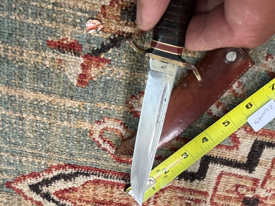 Vintage WESTERN L 77 U.S.A. Sheath Fixed Blade Knife Boul. CO USA ...