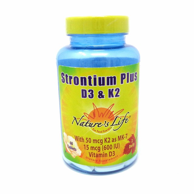 Nature's Life Strontium Plus D3 & K2 60 Tabs for sale online | eBay
