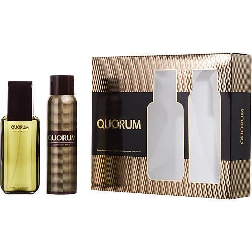 Quorum Men Set 3.4oz Eau De Toilette and 5oz Deodorant Spray for men ...