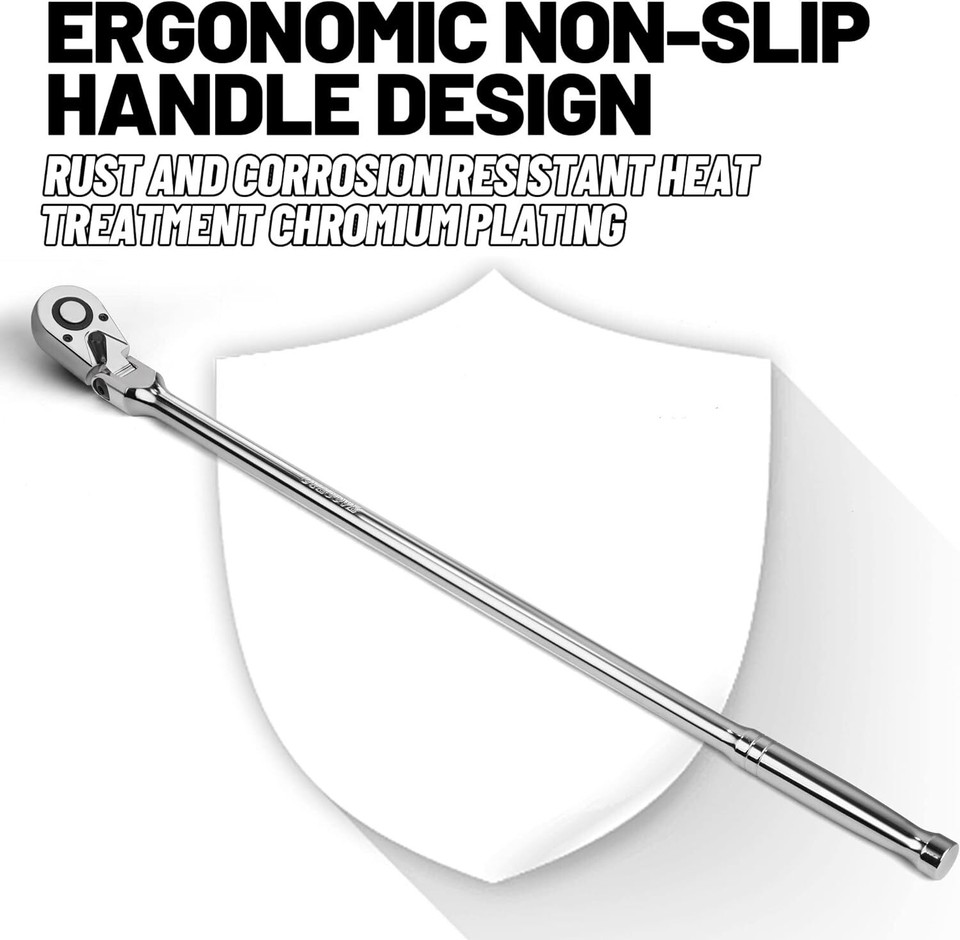 1/2'' Drive Flex Head Ratchet 1/2 Ratchet Long Handle 72 Tooth 1/2 Fl ...