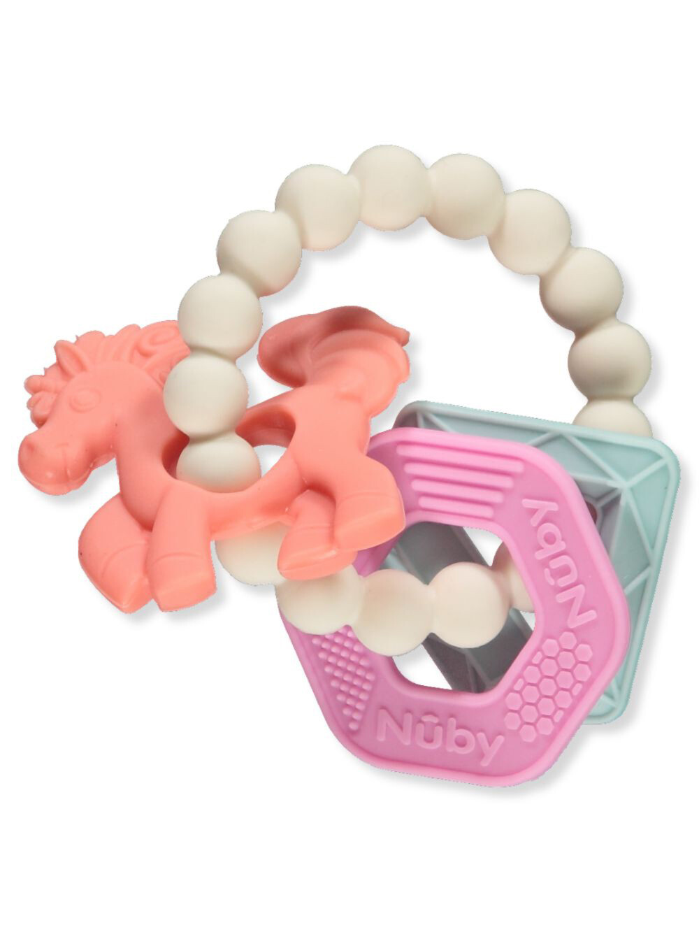 Nuby Chewy Charms Teether Ring - purple, one size | eBay