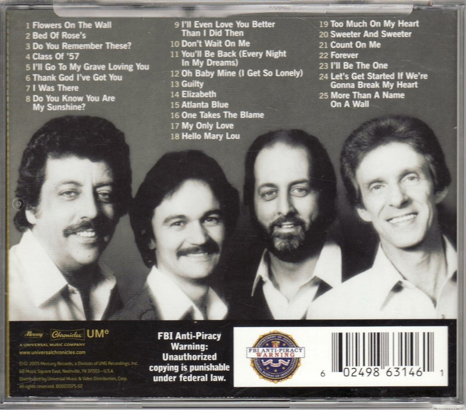 The Definitive Collection The Statler Brothers CD Hello Mary Lou Count ...