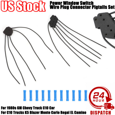 Power Window Switch Wire Plug Connector Pigtails For 1980s GM Chevy ...