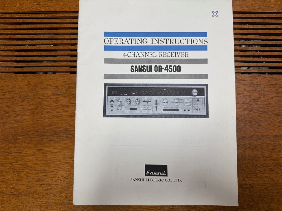 VINTAGE SANSUI QR-4500 4 CHANNEL QUAD STEREO RECEIVER W/ OPERATING ...