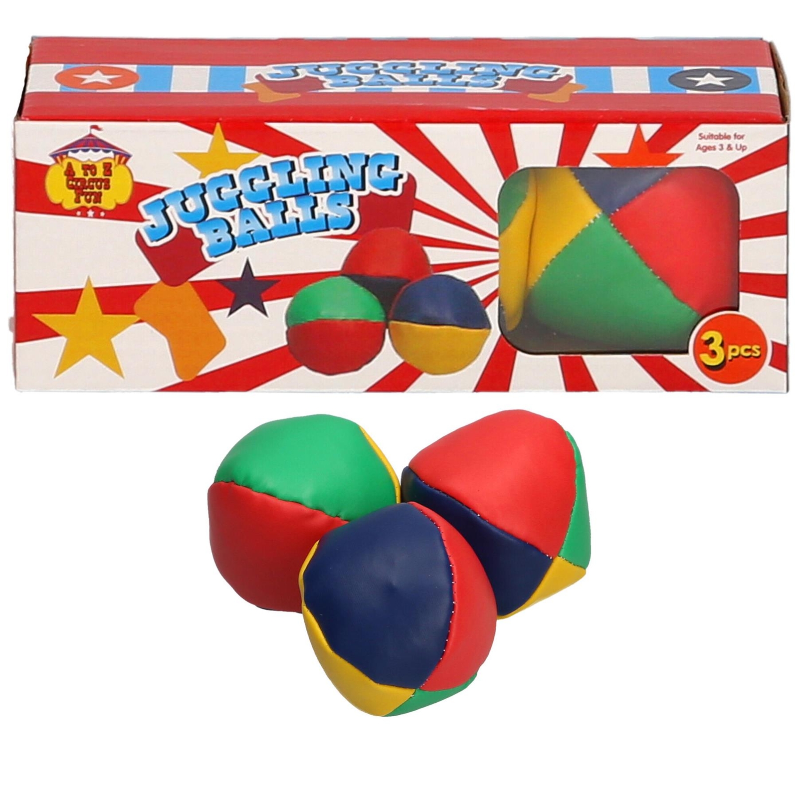 A2Z 4 Kids Girls Boys Juggling Balls 3 PCS Set Circus Xmass Gift Clown ...