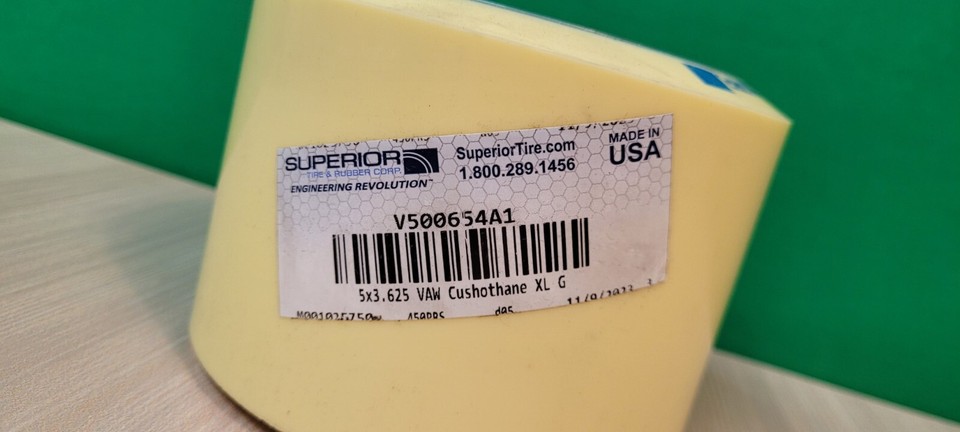 Superior Tire V500654A1 5 x 3.625 VAW Cushothane XL G S654 Load Wheel ...