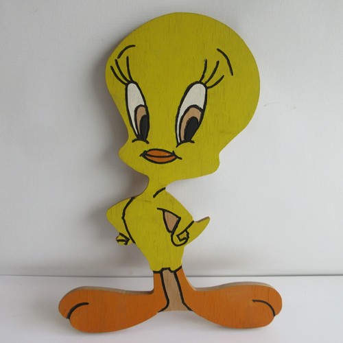 VTG TWEETY BIRD Hand Made Die Cut Wood Sign Plaque Craft Wall Art | eBay