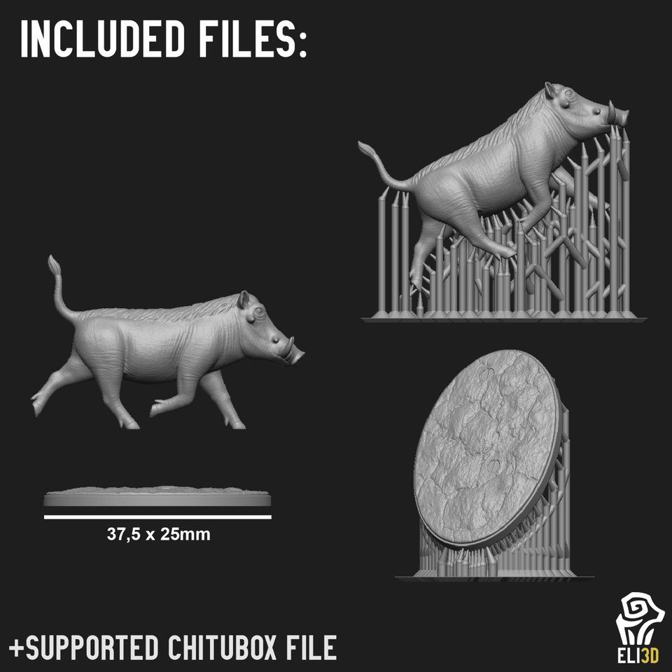 Warthog Miniature | Eli3D | Scale Animal Model | Savanna Wildlife | eBay