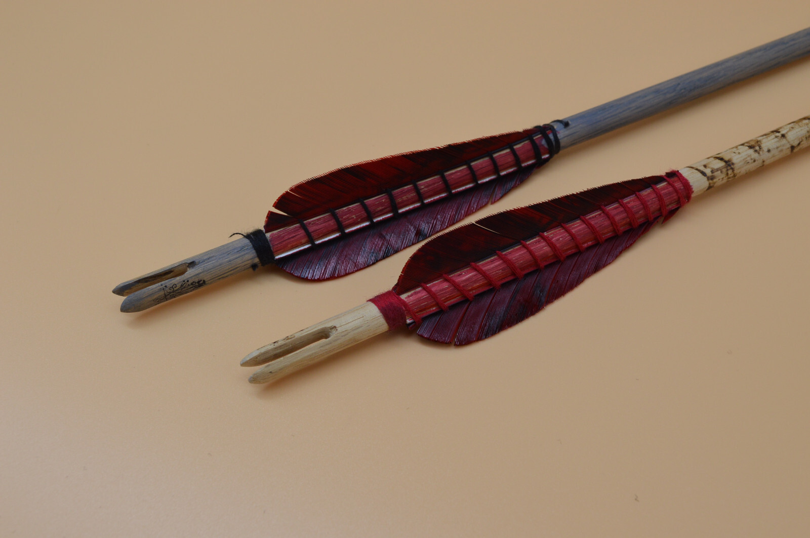 Handmade Arrows with Red Turkey Feathers & Medieval Steel Bodkin ...
