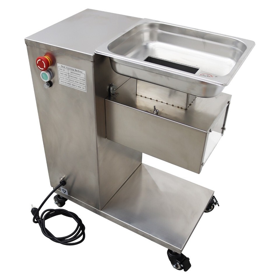 110V QE Meat Cutting Machine 8mm Blade Meat Cutter Slicer 500KG/H ...