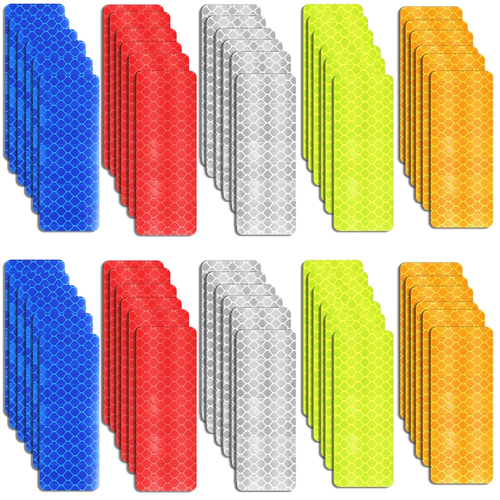 100 Pcs Reflective Tape, Reflector Tape Waterproof Reflective Stickers ...