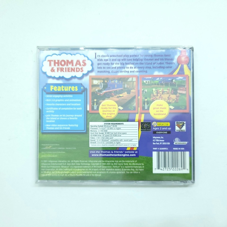 2001 Thomas & Friends The Great Festival Adventure Interactive CD-ROM ...
