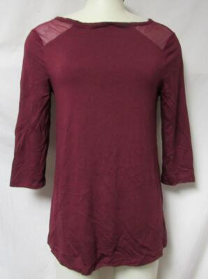 Meesh & Mia Women's Size Large 3/4 Length Shirt with Mesh Detail C1 ...