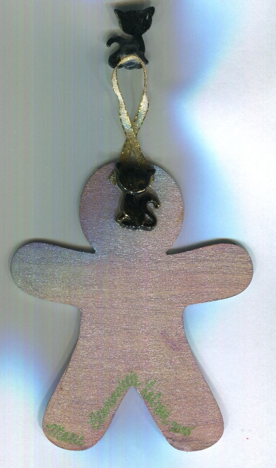 Squirrel Black Cat Kitten Gingerbread Christmas Halloween Original Art ...