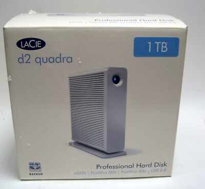 LaCie d2 Quadra 1TB 7200rpm External Hard Drive W/Power Supply and ...
