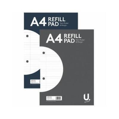 A4 Refill Pad - Lined Feint Ruled Paper Notebook 54gsm Note Sidebound ...