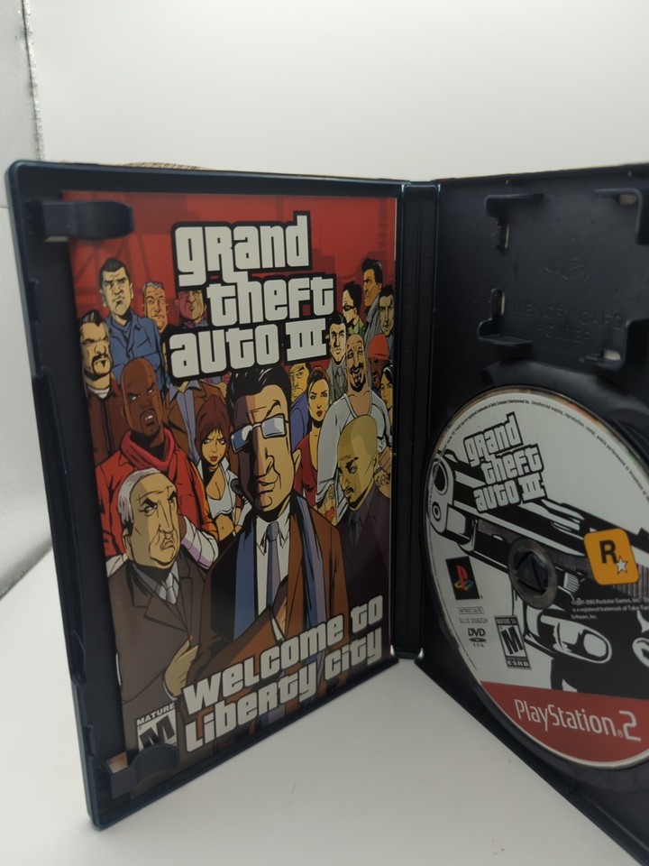 Grand Theft Auto III GTA 3 PS2 PlayStation 2 Complete Manual Map Poster ...