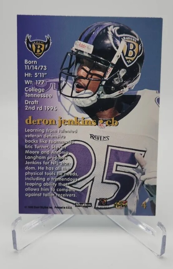 DeRon Jenkins - Skybox - 1996 - Impact Rookies - Ravens - #4 | eBay