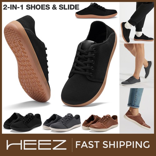 HEEZ Men's Slip On Casual Walking Sneakers Barefoot Shoes Flip-Down ...