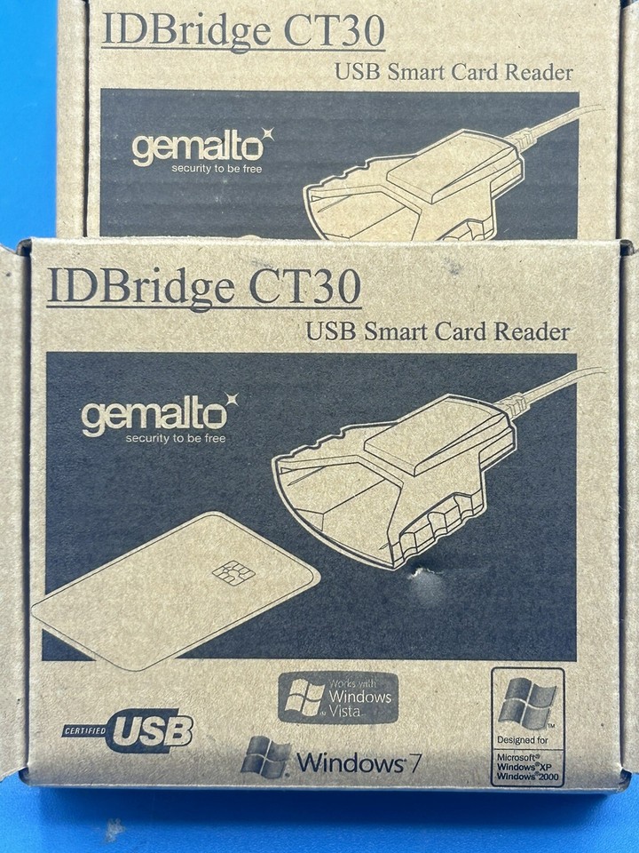 "LOT OF 3" IDBRIDGE CT30USB SMART CARD READER GEMALTO HWP1176851 | eBay