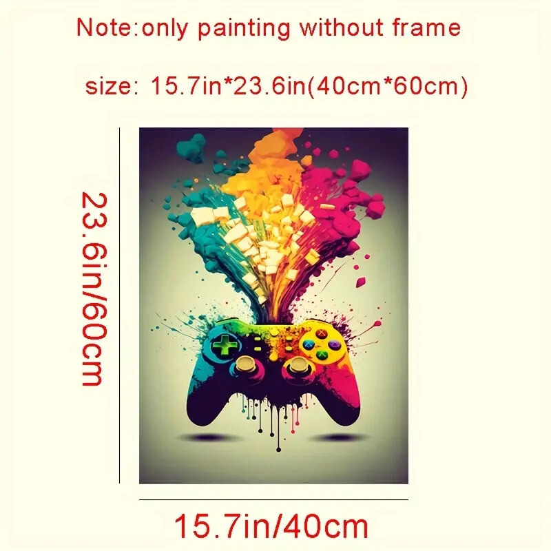 Gamer Canvas Art Gaming Wall Poster Kids Bedroom 2 Piece Set Quality ...