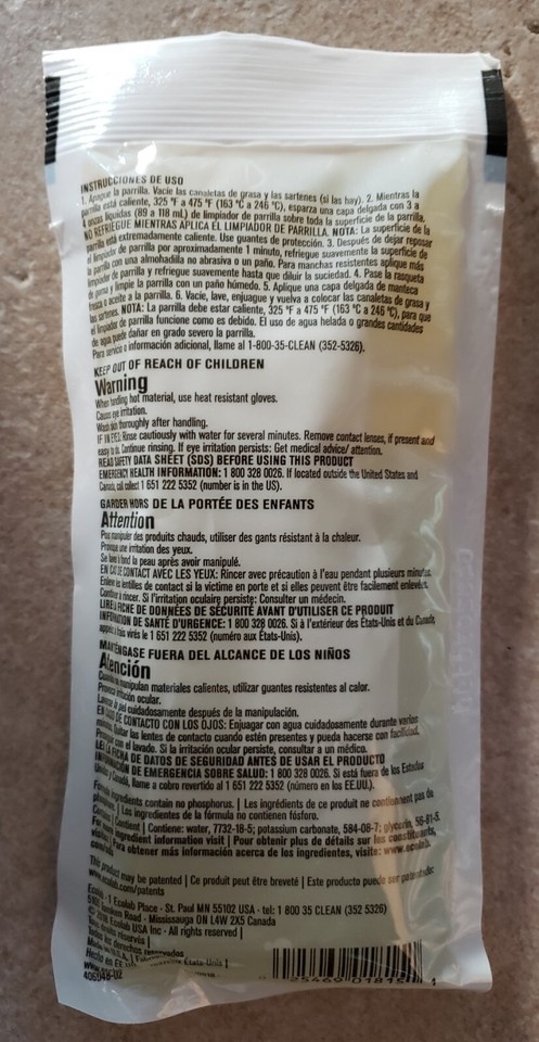 Ecolab Grease Express HighTemp Grill Cleaner 3.6 FL OZ, 6110251 (Qty 10 ...