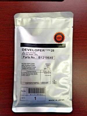 Ricoh Aficio 2015/ 2018/ 2020 B1219640 Black Developer Powder. Type 28 ...